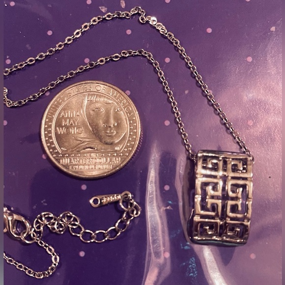 Vintage | Jewelry | Greek Key Necklace 8 Karat Rose Gold Plate Chain ...